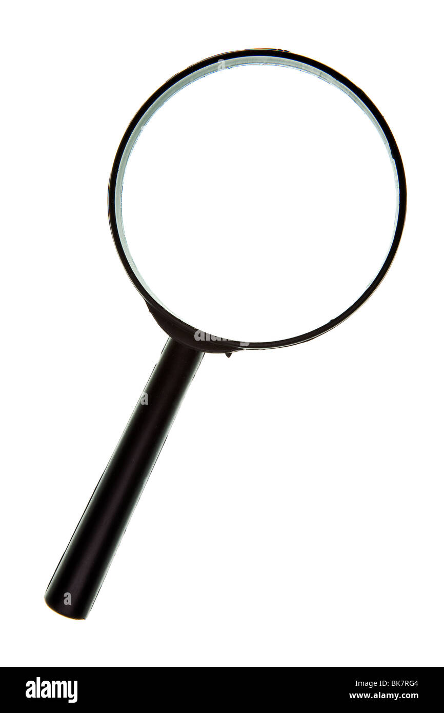 magnifying glass isolated on a white background Stock Photo - Alamy