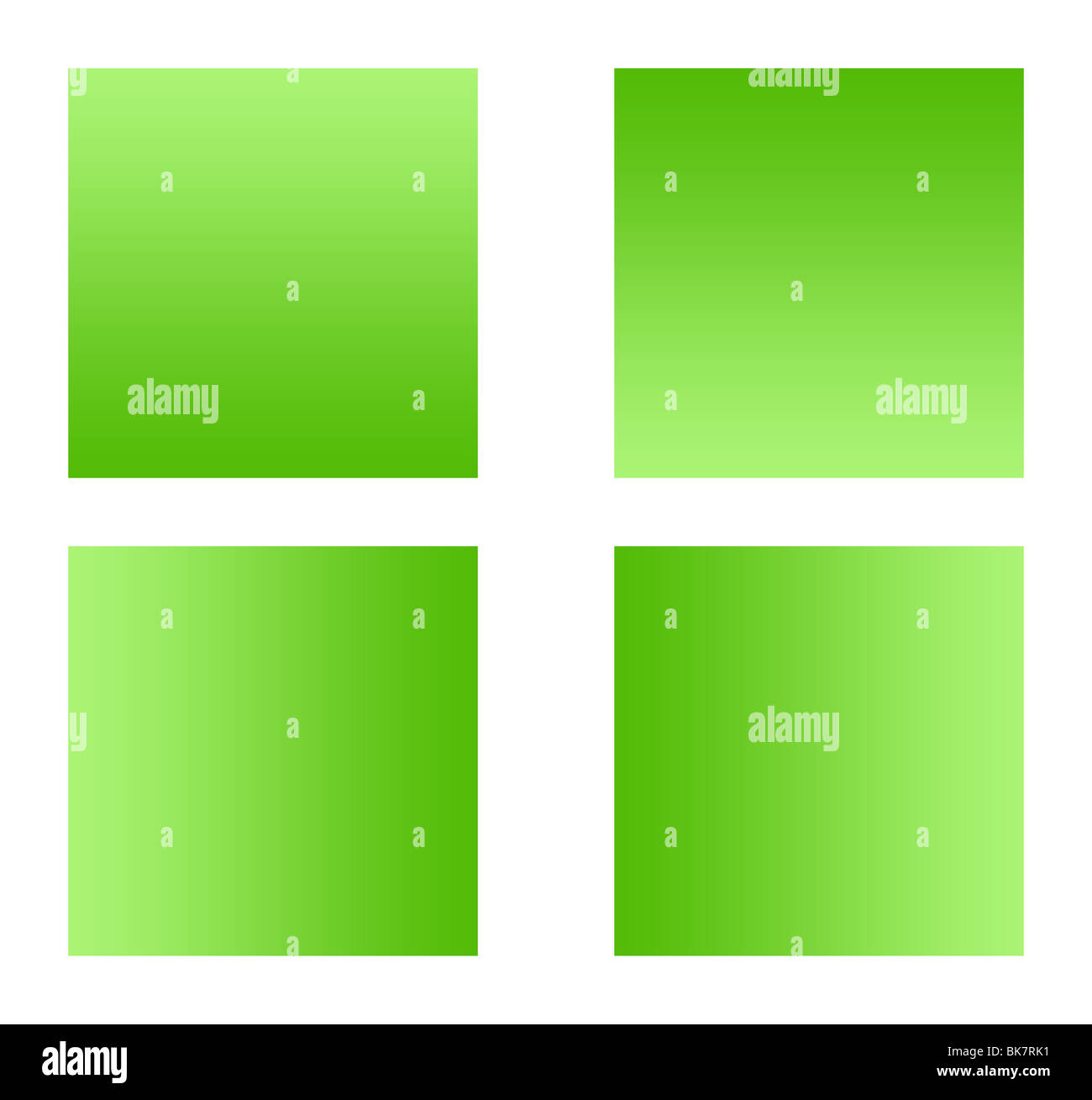Green gradient buttons with copy space, isolated on white background ...
