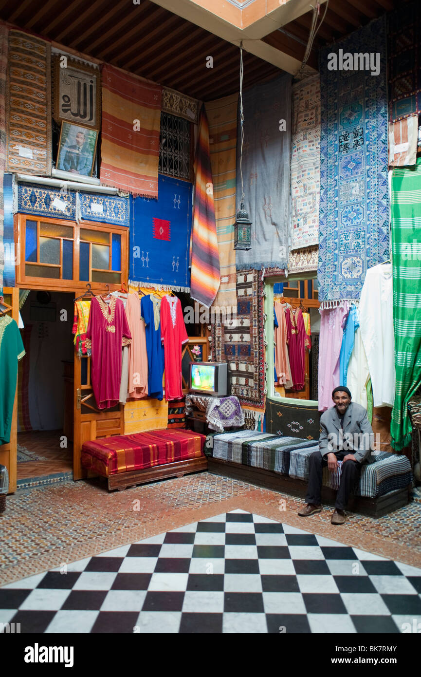 Textile store, Tetouan, Morocco Stock Photo - Alamy
