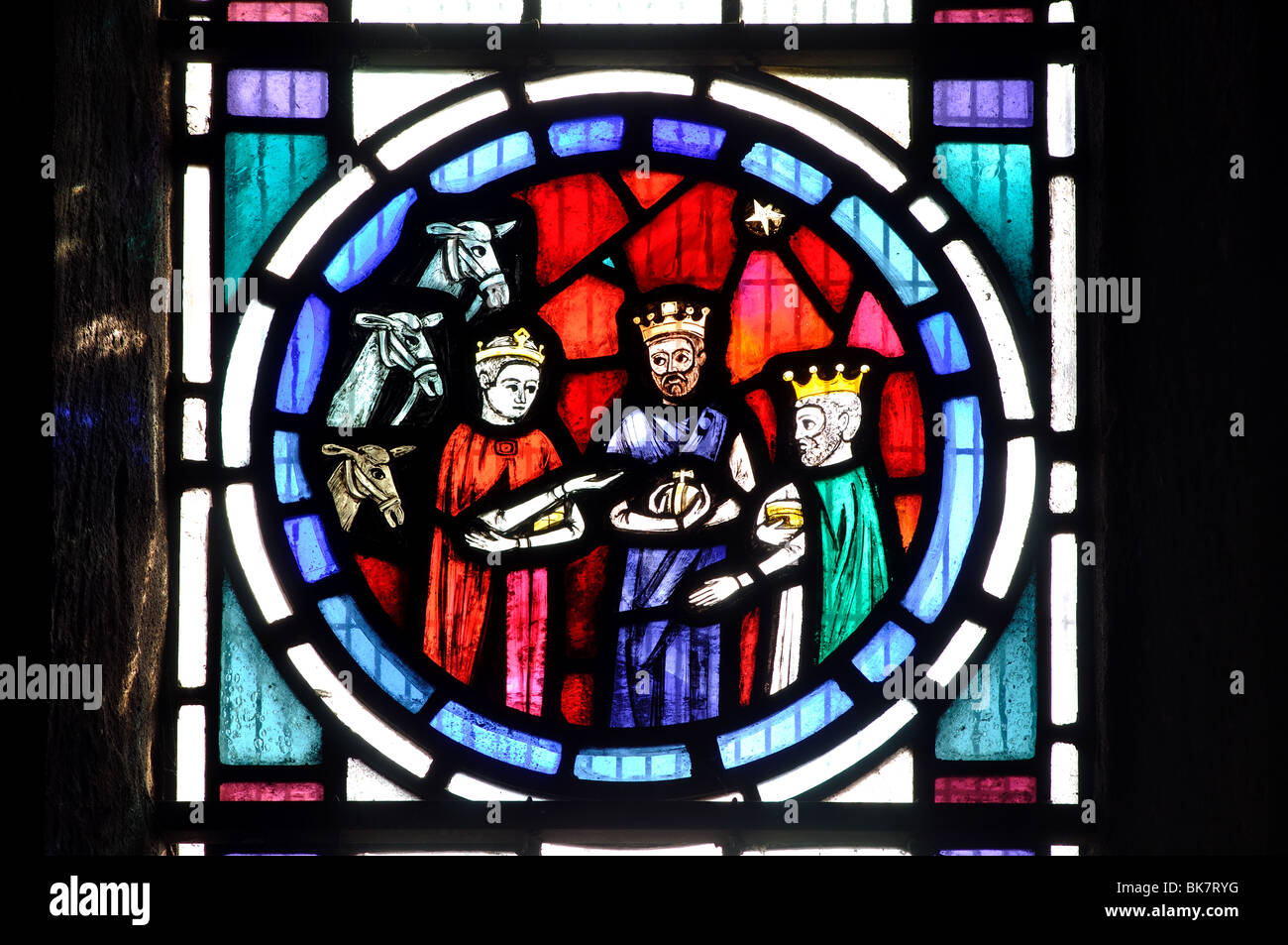 Three Wise Men stained glass, St. Peter and St. Paul Church, Uppingham ...