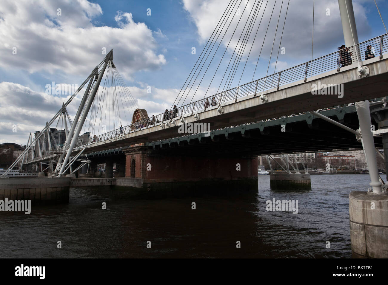 The Hungerford bridge London Stock Photo - Alamy