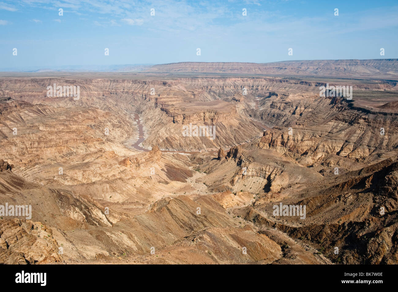 Spectacular view of Fish River Canyon from the main lookout near Hobas ...