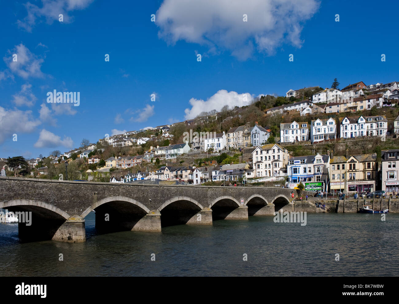Looe Bridge spanning the River Looe in Cornwall. Photo by Gordon ...