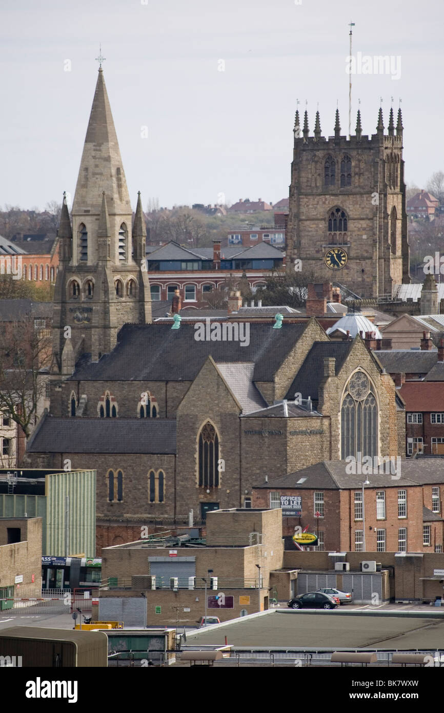 England Nottingham Unitarian & St.Mary's churches Stock Photo - Alamy