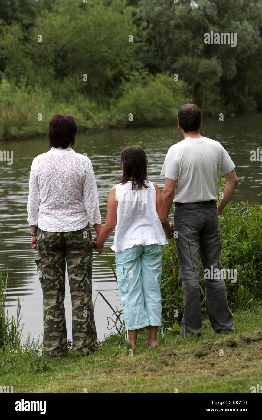 Divorce and Shared Child Custody ; Parents child back to camera Stock ...