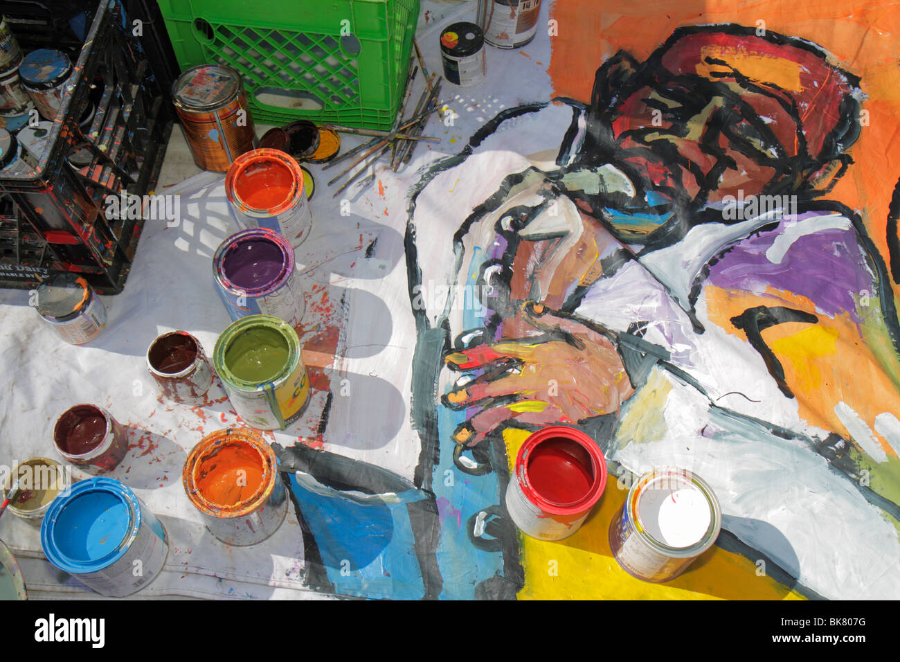 Market stall painting hi-res stock photography and images - Alamy