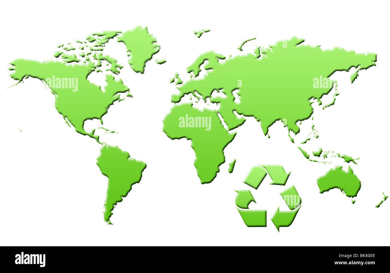 Green eco map of world or planet Earth, isolated on white background ...