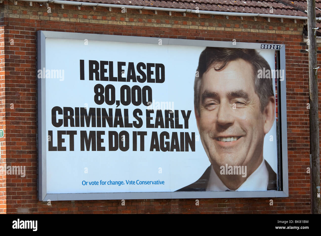 Negative advertising billboard for the Conservative Party during the ...