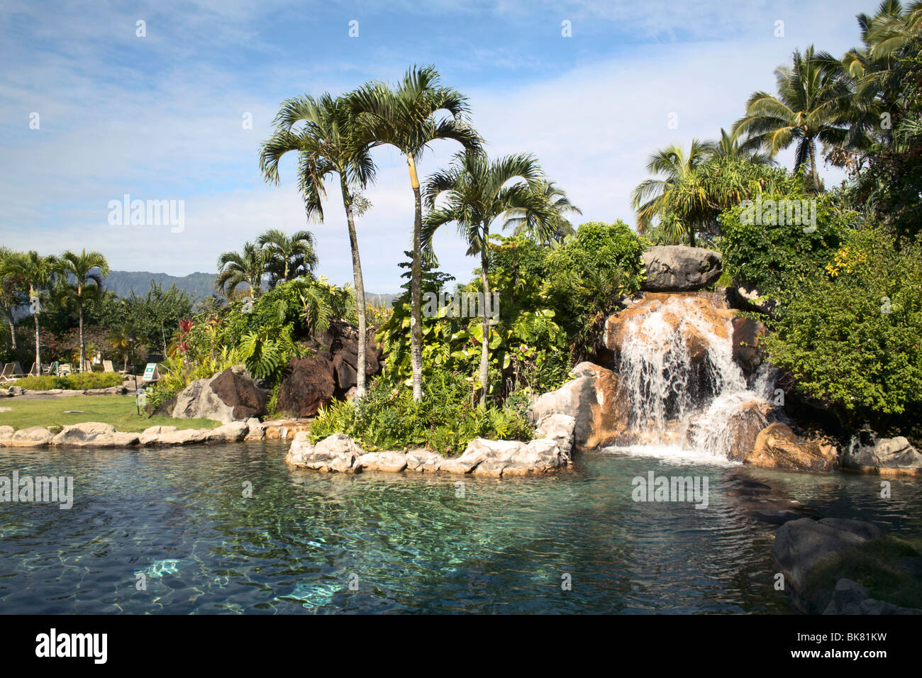Landscaped swimming pool Hanalei Bay Resort Kauai HI Stock Photo - Alamy