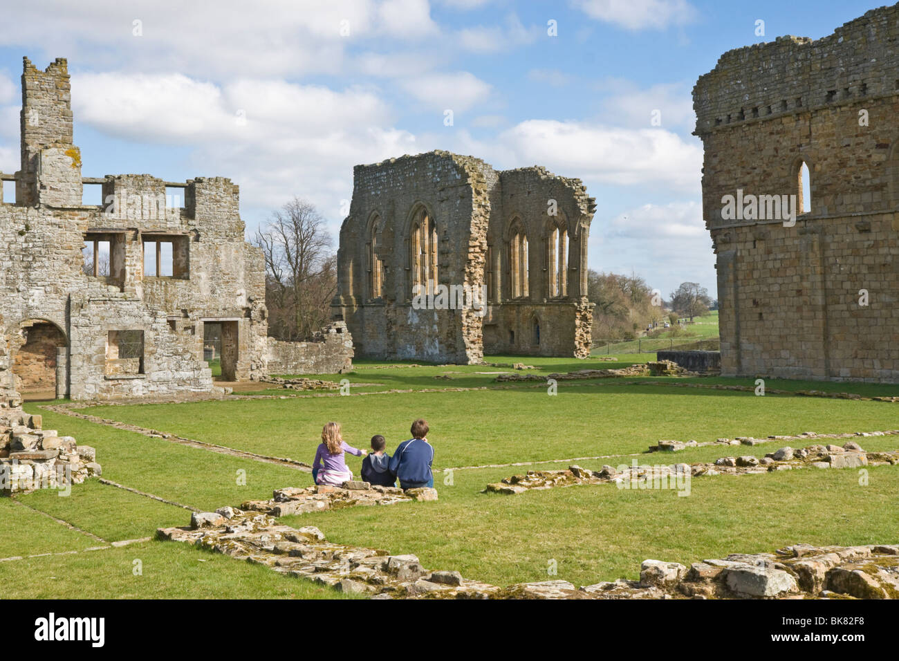 The ruins of Egglestone Abbey, Teesdale, County Durham, UK Stock Photo ...