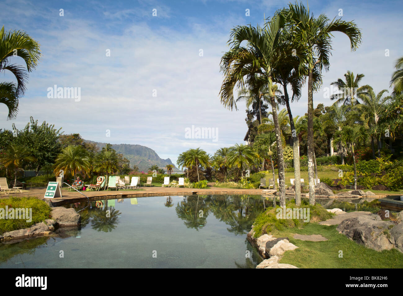 Landscaped swimming pool Hanalei Bay Resort Kauai HI Stock Photo - Alamy