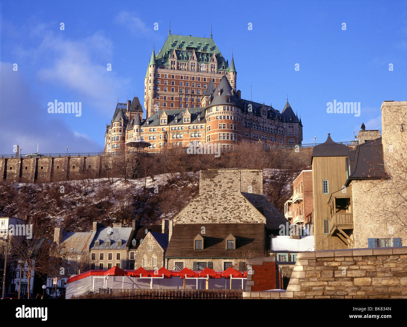 Old Quebec City, Chateau Frontenac Stock Photo - Alamy