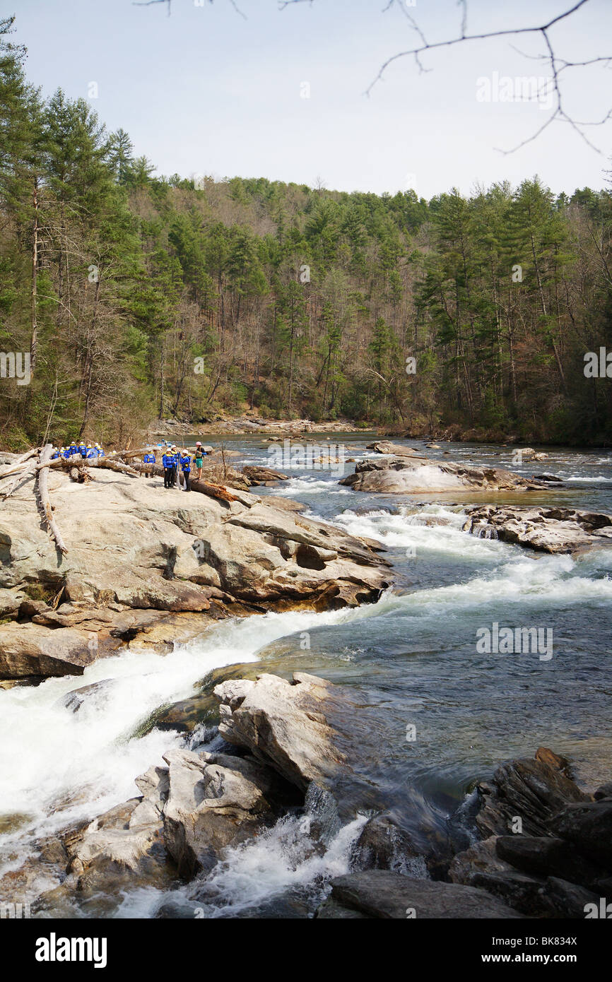 WHITEWATER RAFTING GROUP BULL SLUICE RAPIDS GEORGIA SOUTH CAROLINA ...