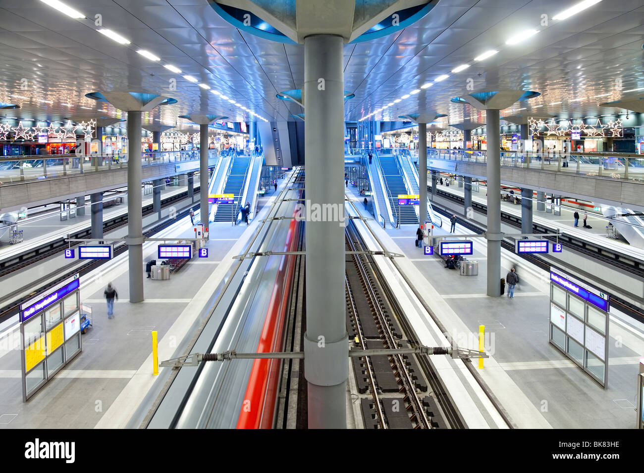 Europe, Germany, Berlin, new modern main railway station - train ...