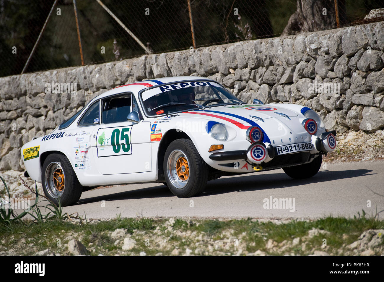 1969 Renault Alpine A110 Berlinette classic sports car taking part in a ...