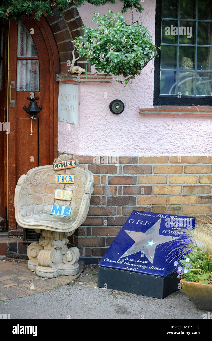 A tribute at the entrance to Wavering Down House in the village of ...
