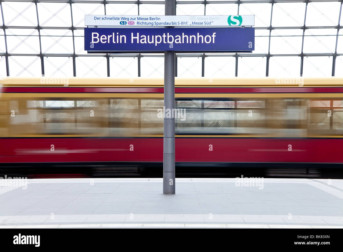 Europe, Germany, Berlin, new modern main railway station - train ...