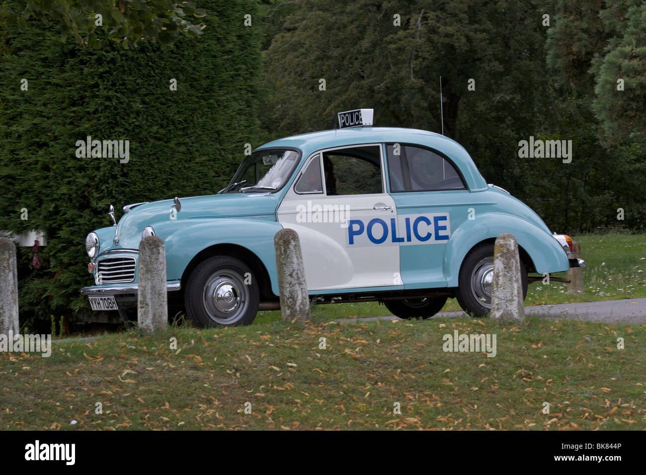 Blue and white Morris Minor Metropolitan Police 'Panda' car with ...