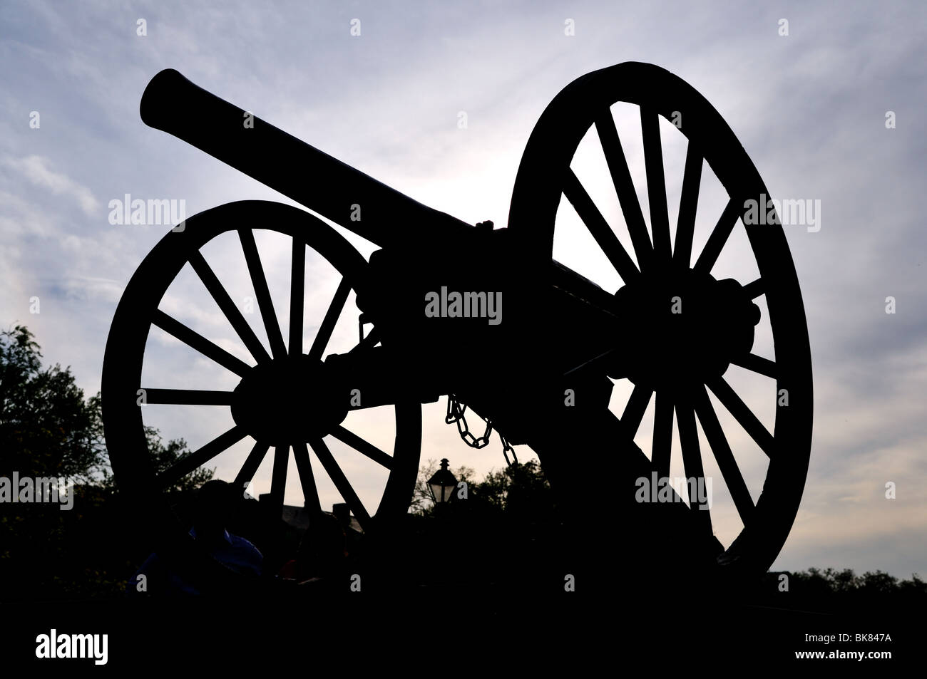 Civil War Cannon Silhouette