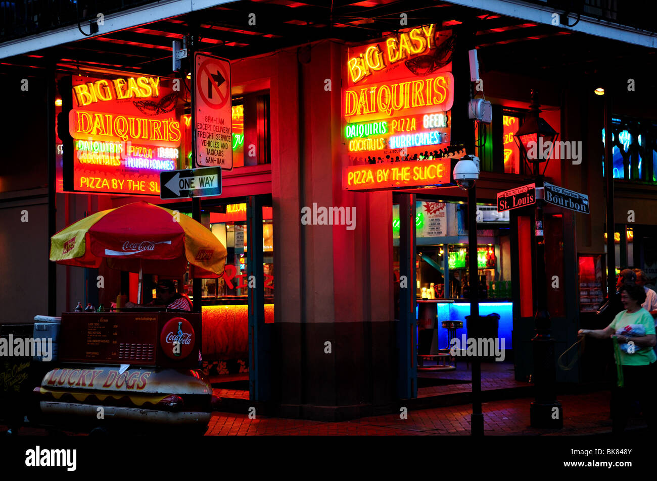 Bourbon Street at night. New Orleans, USA Stock Photo - Alamy
