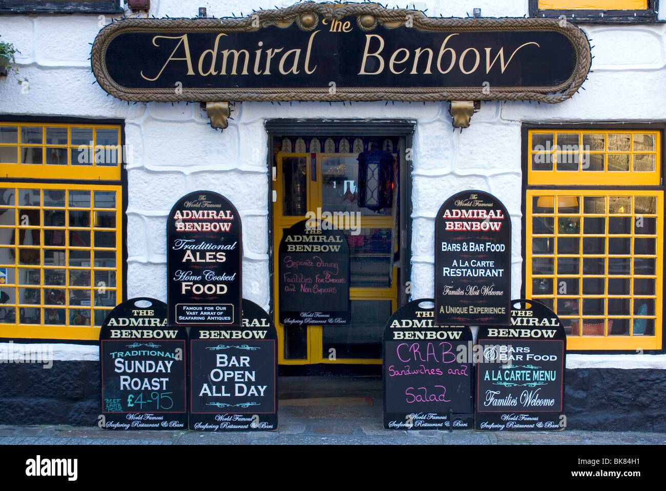 Penzance, Admiral Benbow Pub Stock Photo - Alamy