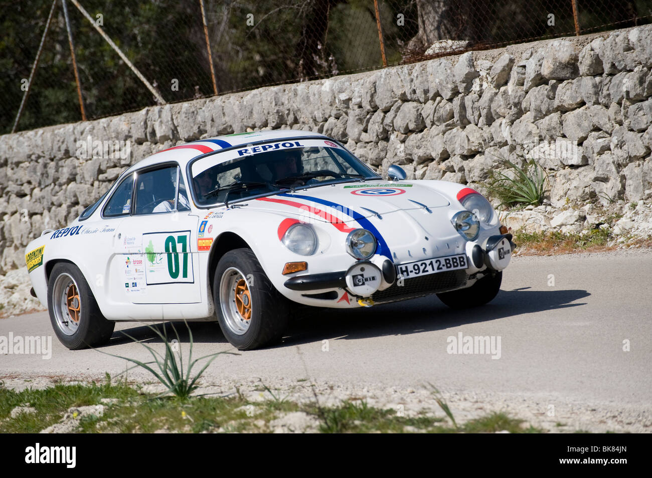1977 Renault Alpine A110 Berlinette classic sports car taking part in a ...