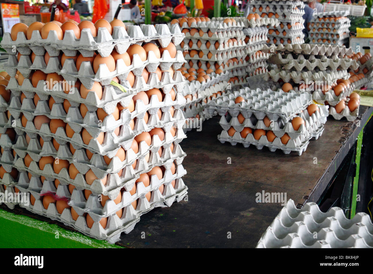 Egg sold in a poultry market Stock Photo - Alamy