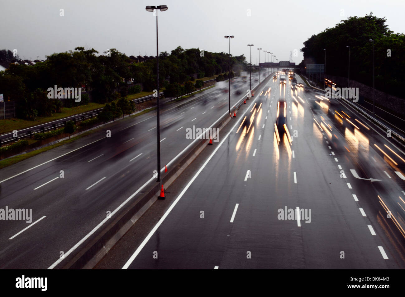 Wet motorway hi-res stock photography and images - Alamy