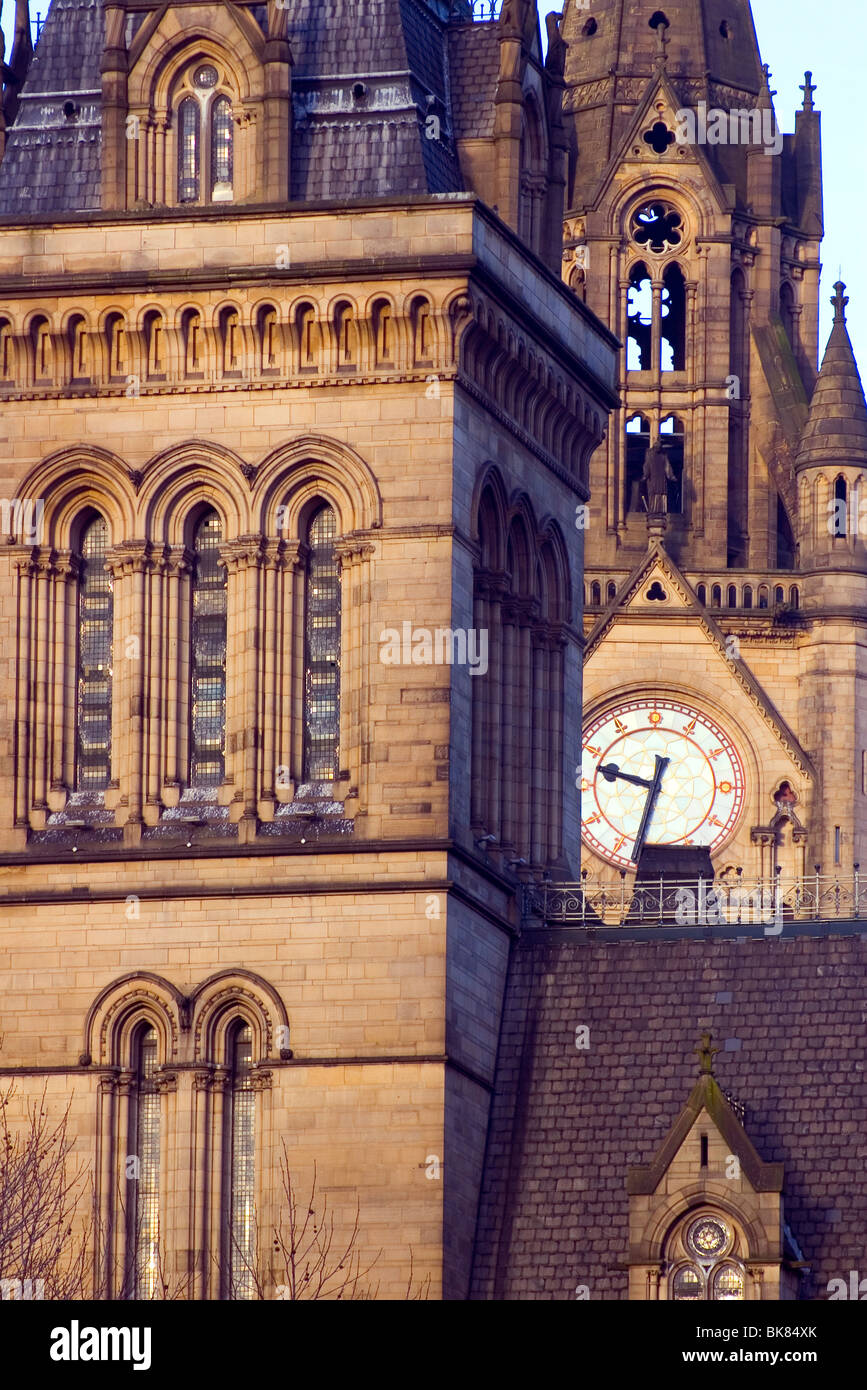 Manchester, City Hall Towers Stock Photo - Alamy