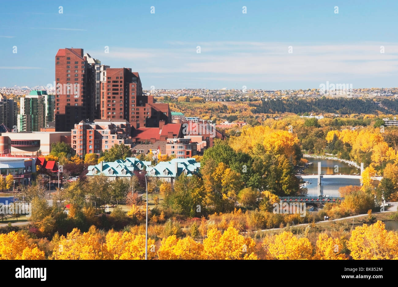Autumn In Bow River Valley, Calgary, Alberta, Canada Stock Photo - Alamy