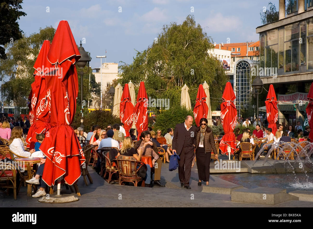 Serbia belgrade central outdoor cafe hi-res stock photography and ...