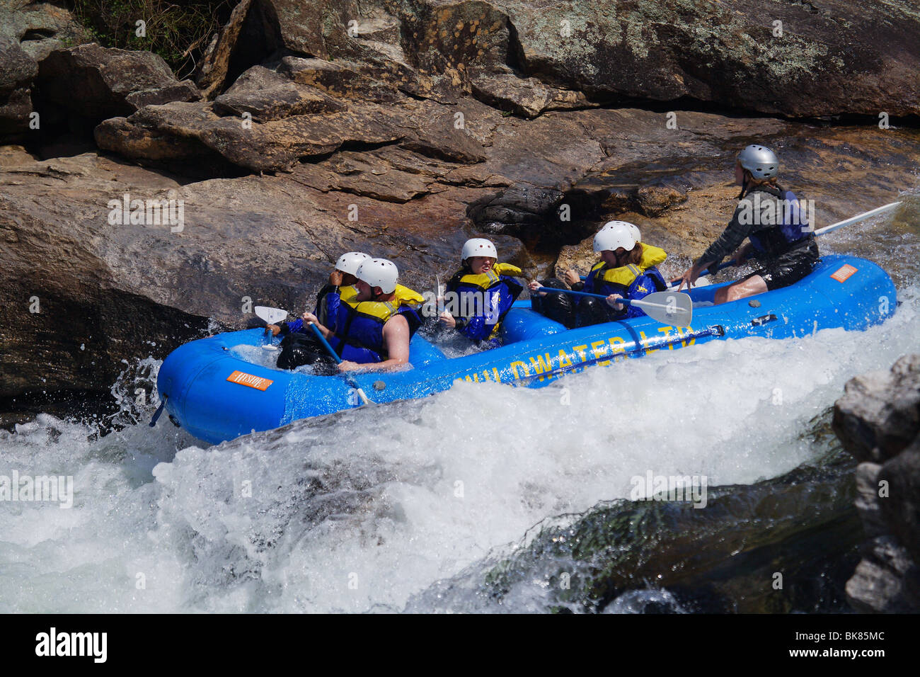 WHITEWATER RAFTING GROUP BULL SLUICE RAPIDS GEORGIA SOUTH CAROLINA ...