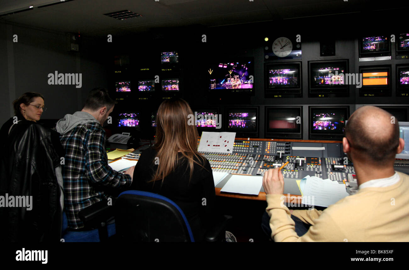 Behind the scenes at the BBC Television Centre, Wood Lane, London Stock ...