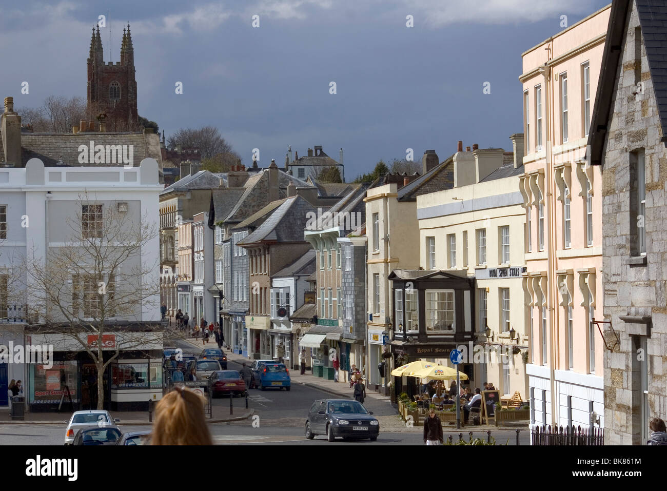 Devon, Totnes High Street Stock Photo - Alamy