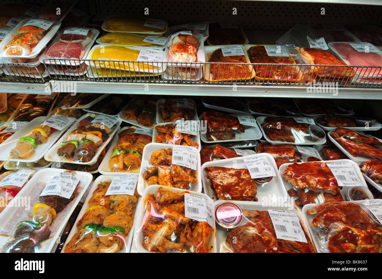 Packaged meat Quebec Canada Stock Photo - Alamy