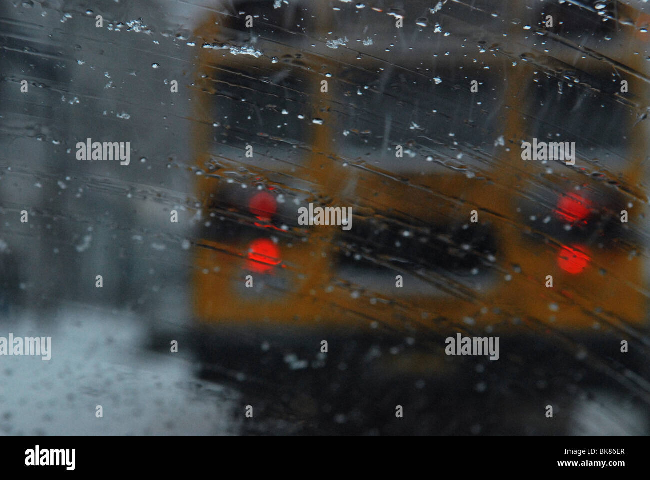 School bus in bad weather hi-res stock photography and images - Alamy