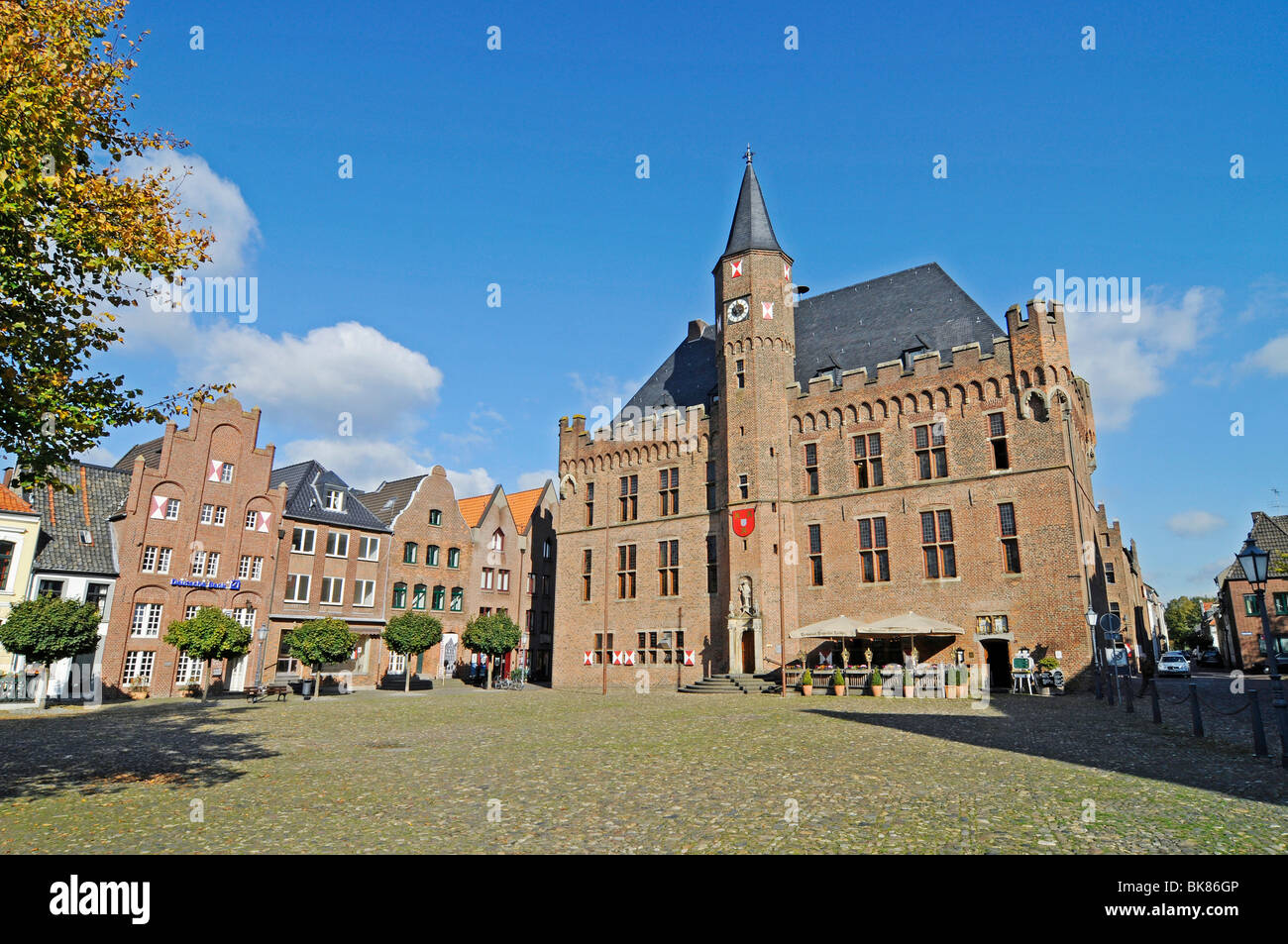 Gothic town hall, town hall square, brick building, historic building ...