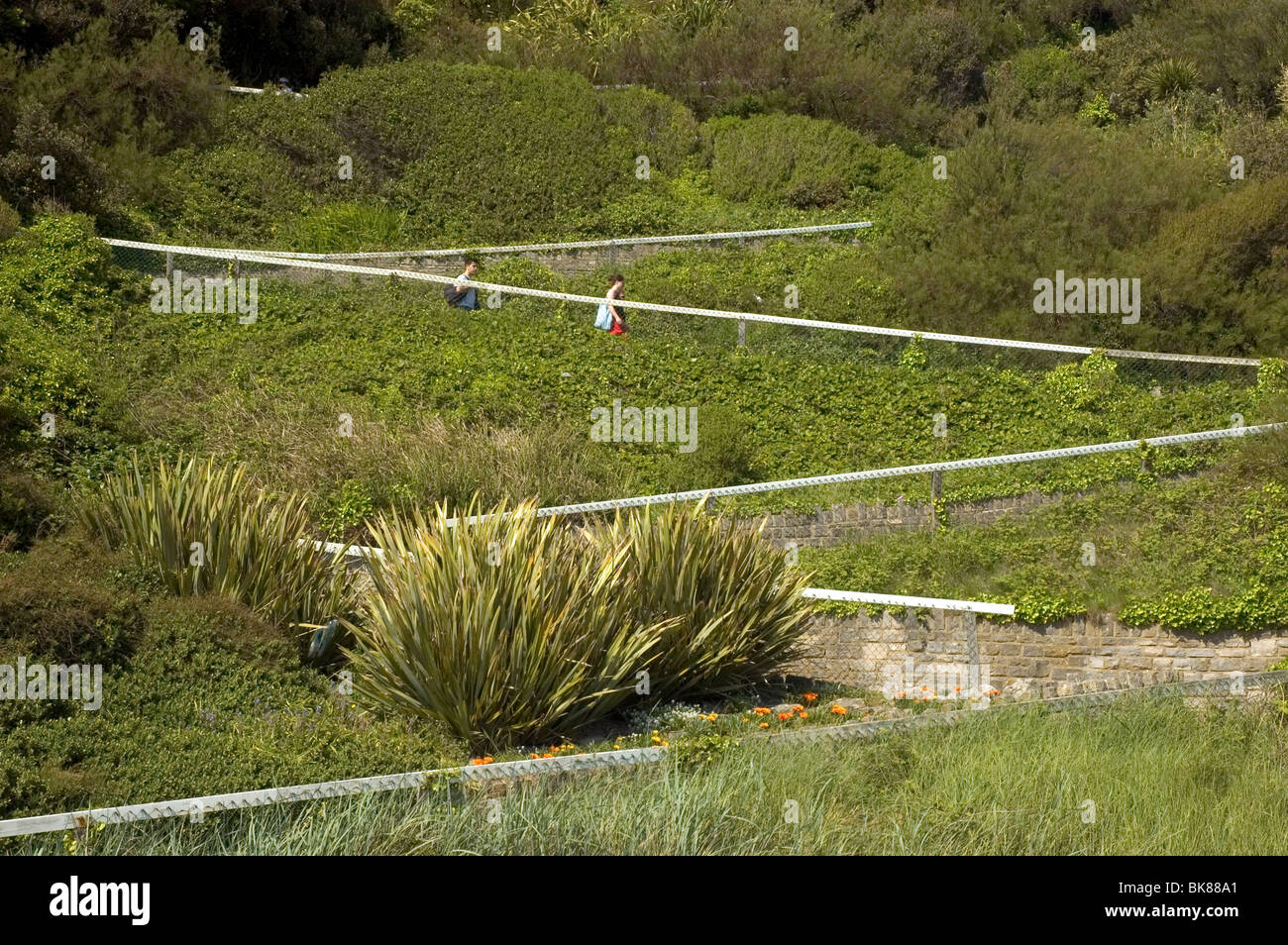 Bournemouth cliff path Stock Photo - Alamy