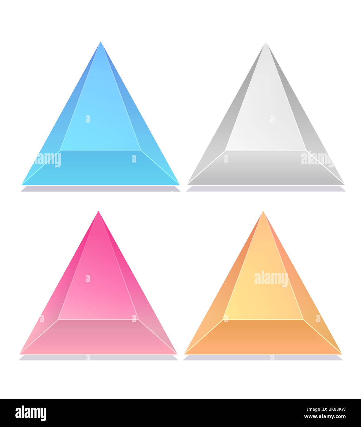 four color button in the white background Stock Photo - Alamy