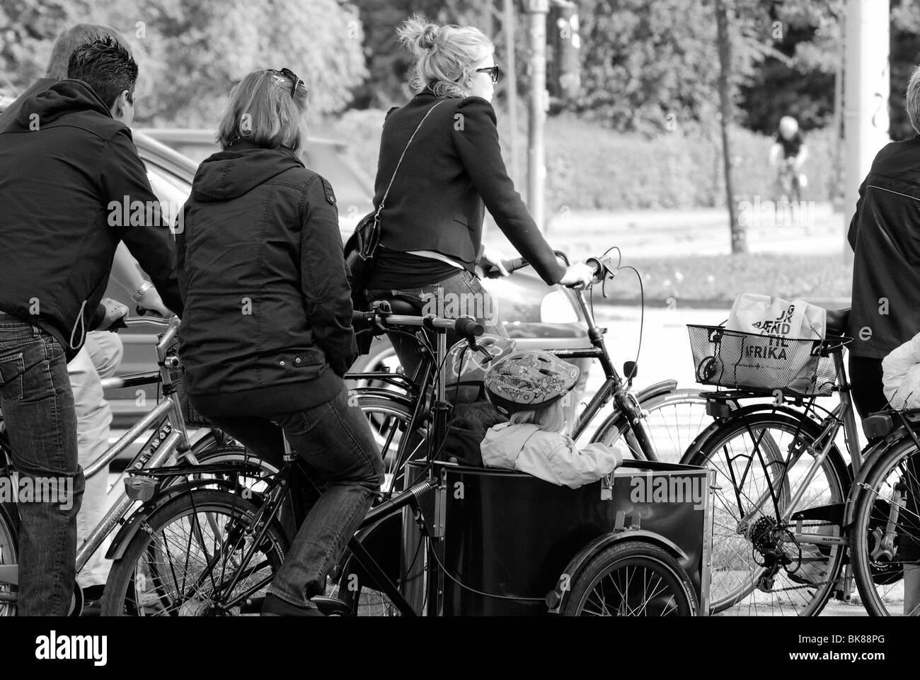 Danish kids in cycle cart. Copenhagen, Denmark Stock Photo - Alamy