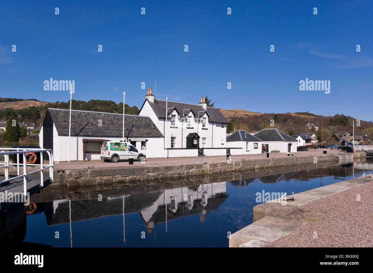 British Waterways office building at Corpach Locks on the Caledonian ...