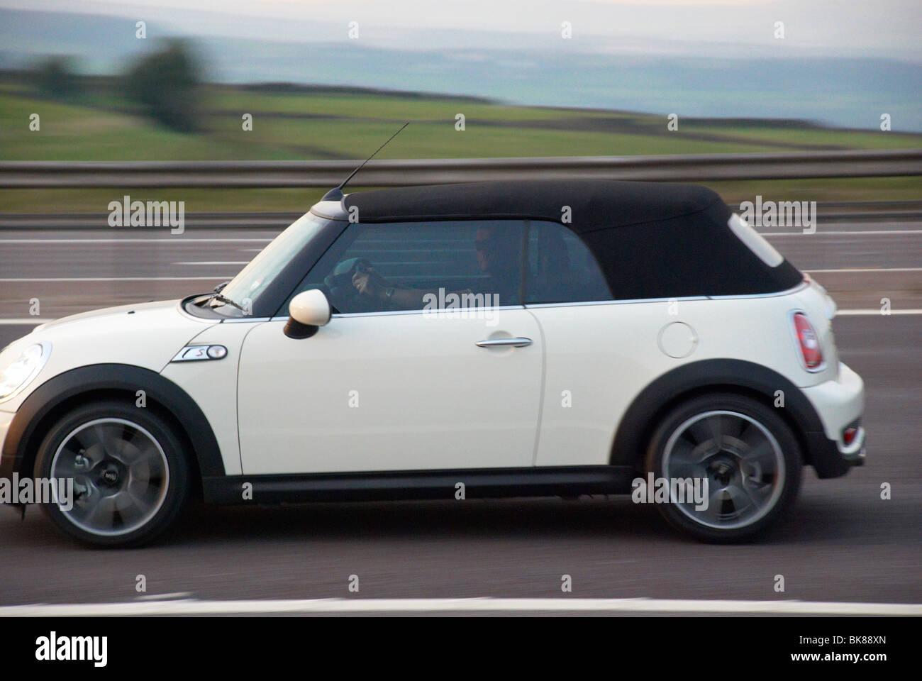 Car on the M62 Stock Photo - Alamy