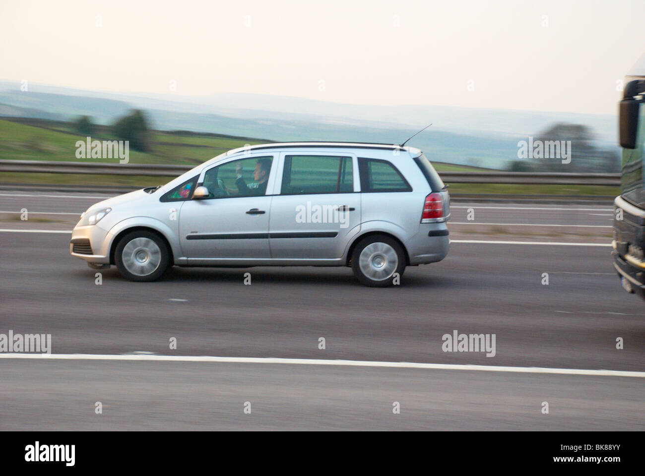 Car on the M62 Stock Photo - Alamy