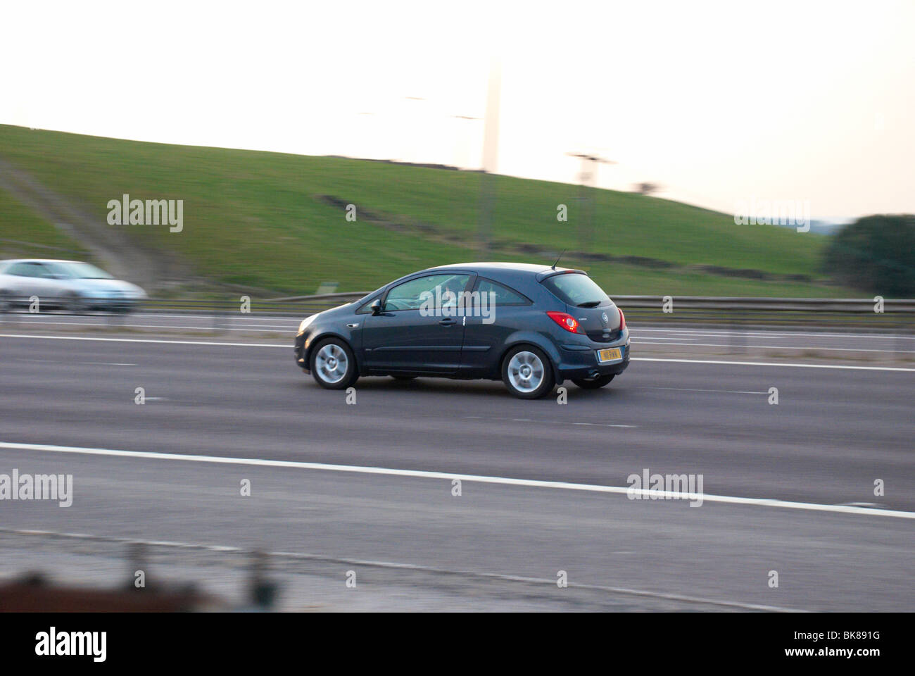 Car on the M62 Stock Photo - Alamy