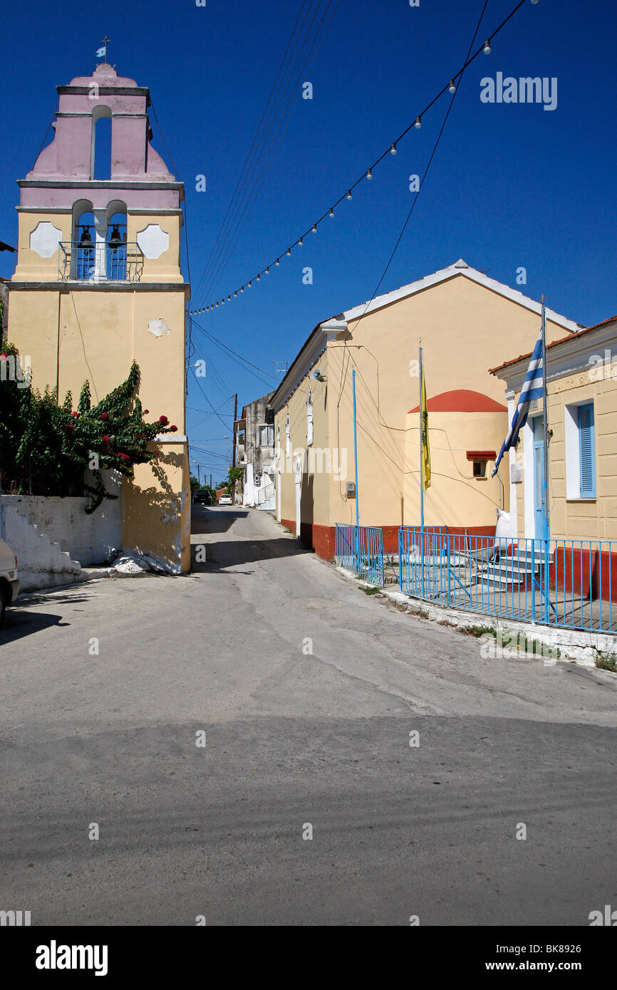 Centre of Vitalades, Lefkimi, Corfu, Greece, Europe Stock Photo - Alamy