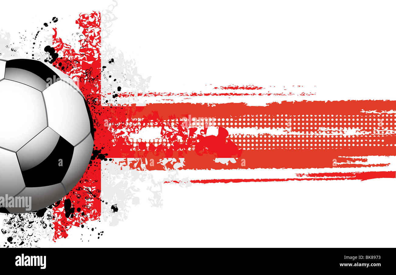 Football banner with grunge England flag Stock Photo - Alamy