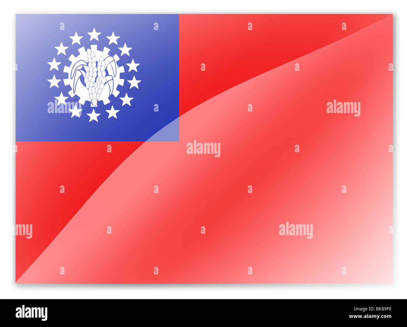 Flag of the myanmar Cut Out Stock Images & Pictures - Alamy