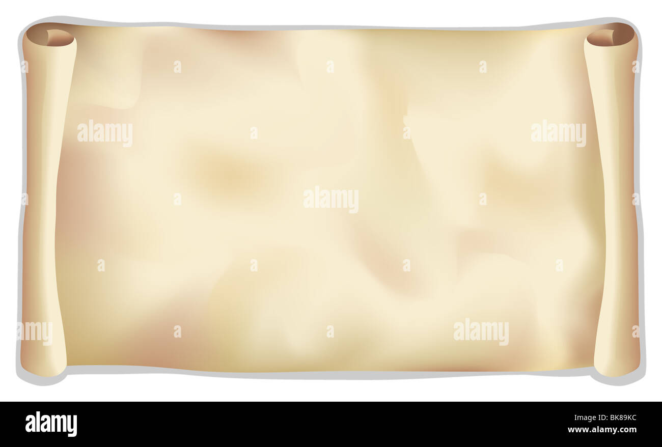 retro roll paper isolate in white background Stock Photo - Alamy