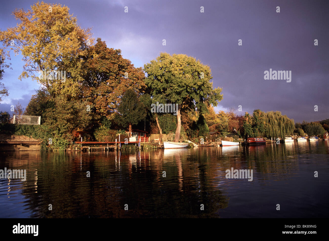 Hampton & River Thames Autumn Stock Photo - Alamy