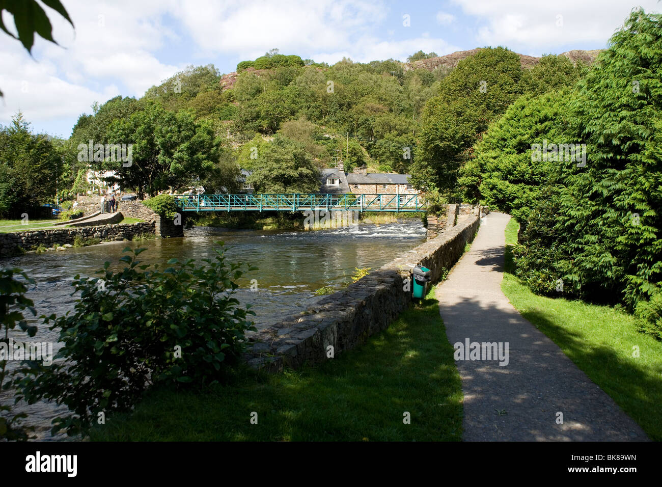 Bridge in Beddgelert Snowdonia Stock Photo - Alamy
